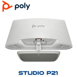 Poly Studio P21 single device includes display, cam, microphone, speaker