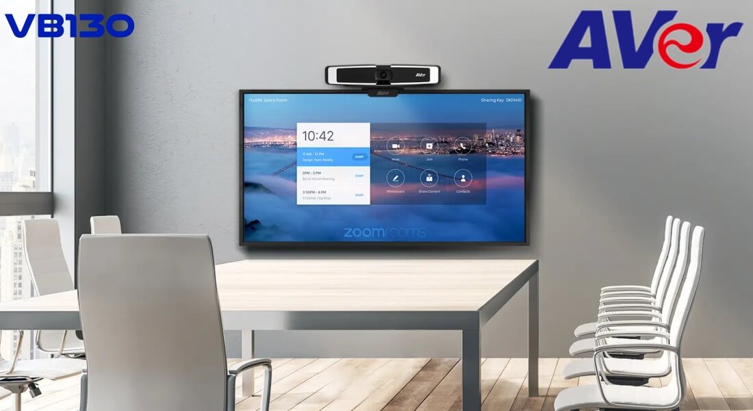 Aver VB130 4K Videobar with 4K optics lens, up to 4X zoom