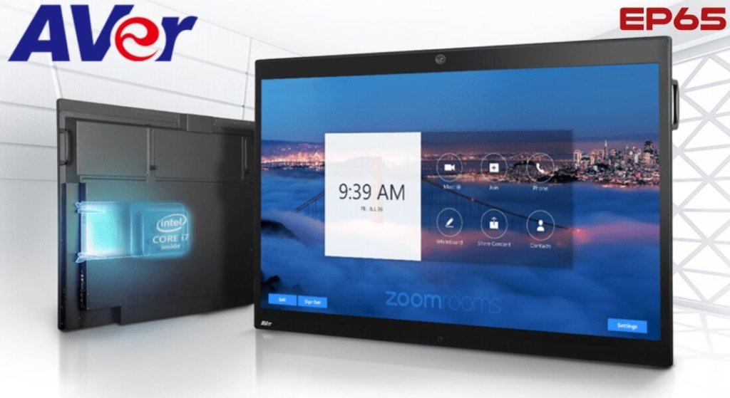 Aver EP65 Touch Panel all-in-one display with Zoom Rooms integration